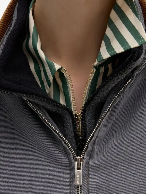 Miu Miu Velvet-trimmed Bomber Jacket