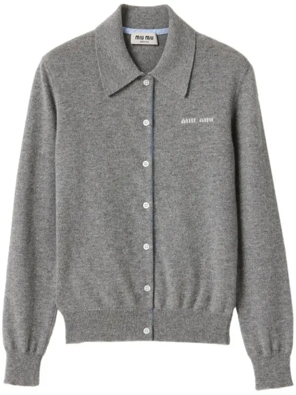 Miu Miu Cashmere Cardigan - Grey