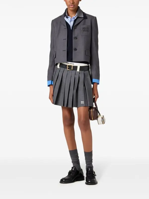 Miu Miu Single-breasted Cropped Blazer