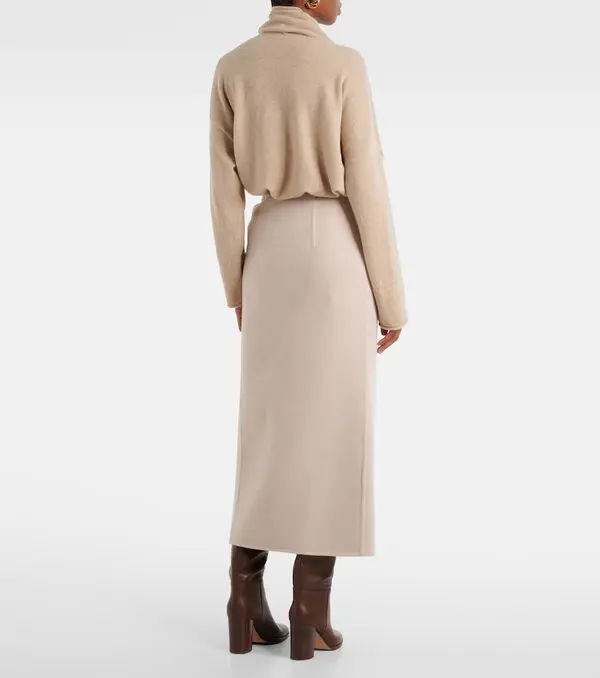Max Mara Zuppa Wool And Cashmere Wrap Skirt