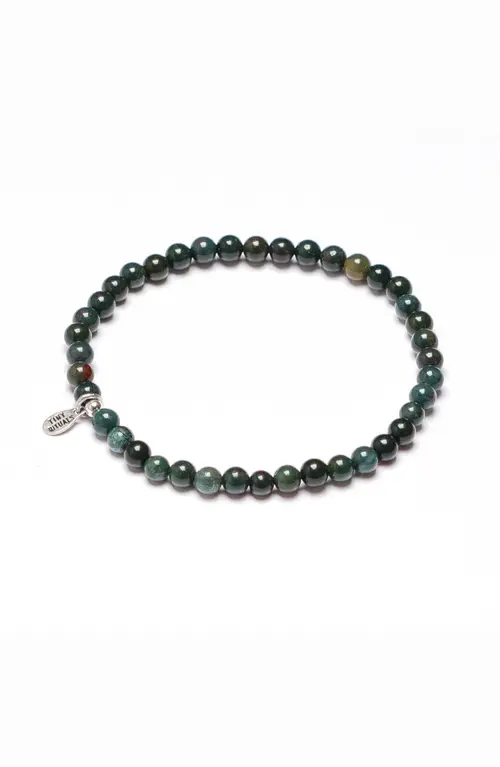 TINY RITUALS Bloodstone Energy Bracelet - Dark Green / Red