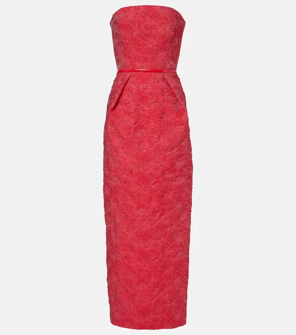 Max Mara Manto Off-shoulder Maxi Dress - Red