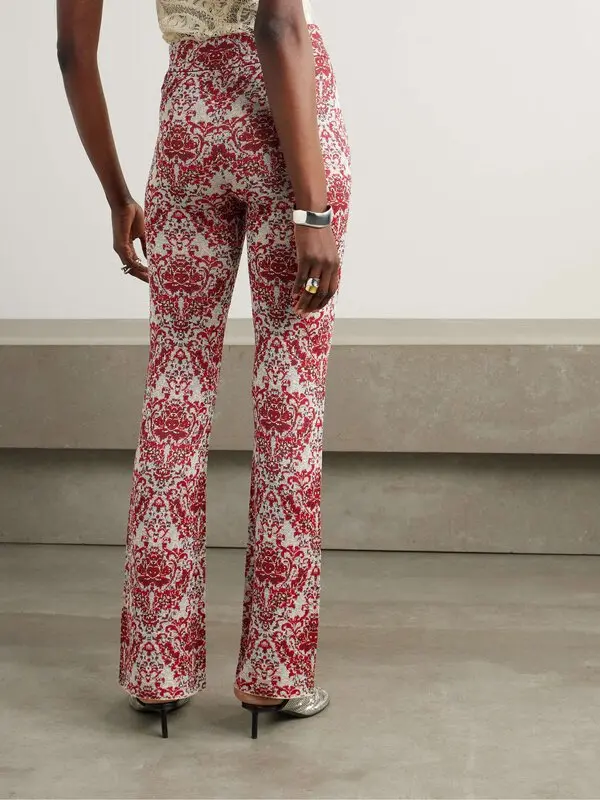 Rabanne Metallic Jacquard-knit Flared Pants