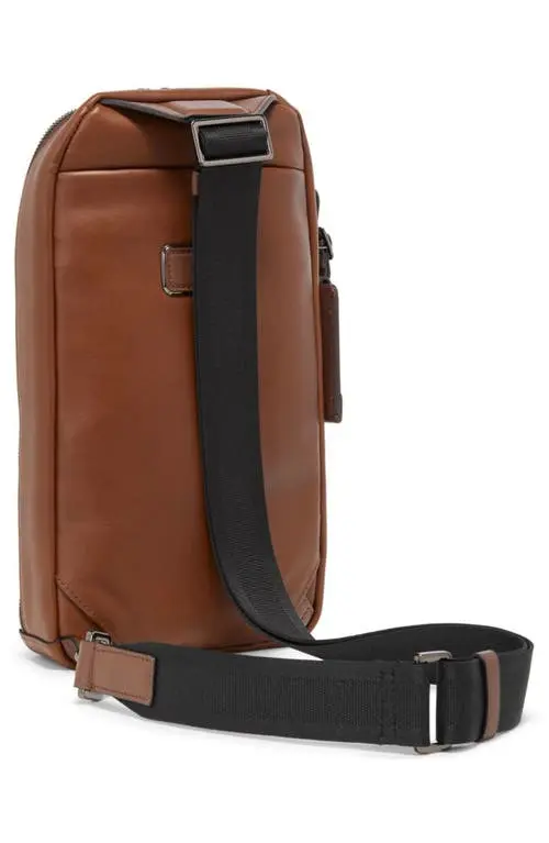 Tumi Gregory Leather Sling Bag - Cognac
