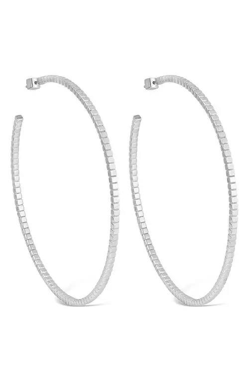 IVI LOS ANGELES Large Signore Hoop Earrings - Silver