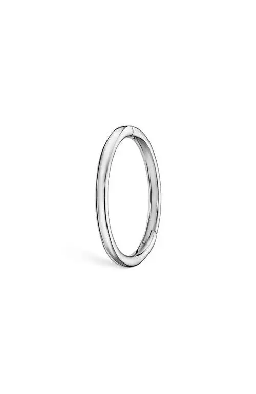 MARIA TASH Plain Clicker Hoop Earring - White Gold