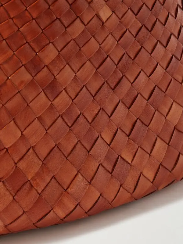 Dragon Diffusion Santa Croce Big Woven Leather Tote Bag - Brown