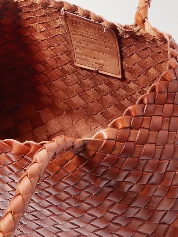 Dragon Diffusion Santa Croce Big Woven Leather Tote Bag - Brown