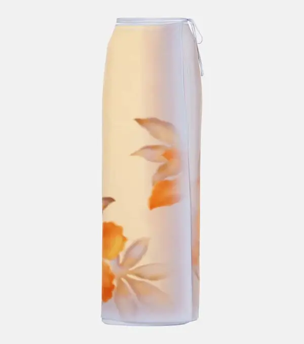 SIR. Floral Silk Crepe Wrap Skirt - Multicoloured