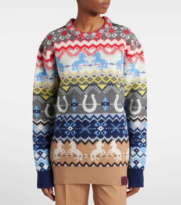 Stella McCartney Fair Isle Intarsia Wool Sweater