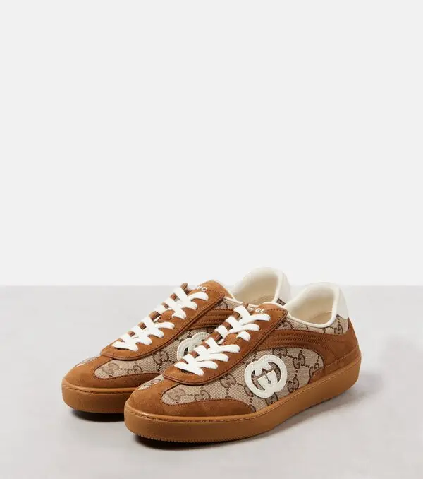 Gucci Interlocking G Gg Canvas Sneakers - Brown