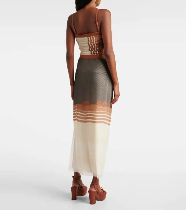 SIR. Breeze Bandeau Striped Maxi Skirt - Multicoloured