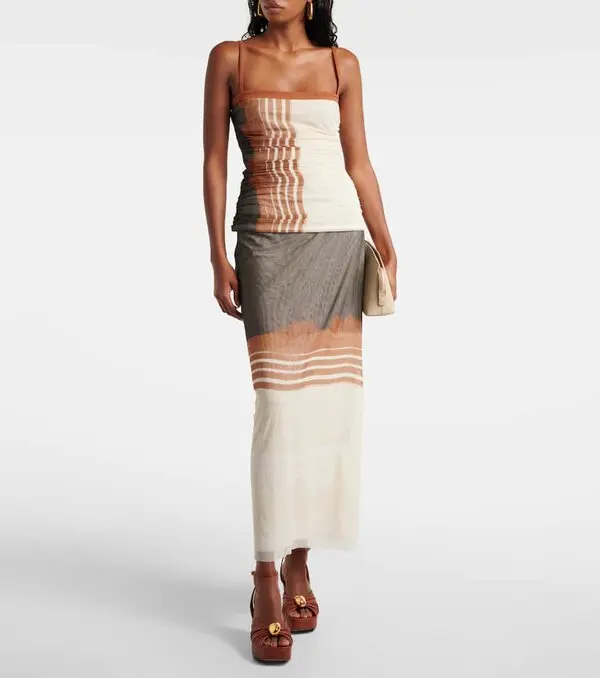 SIR. Breeze Bandeau Striped Maxi Skirt - Multicoloured