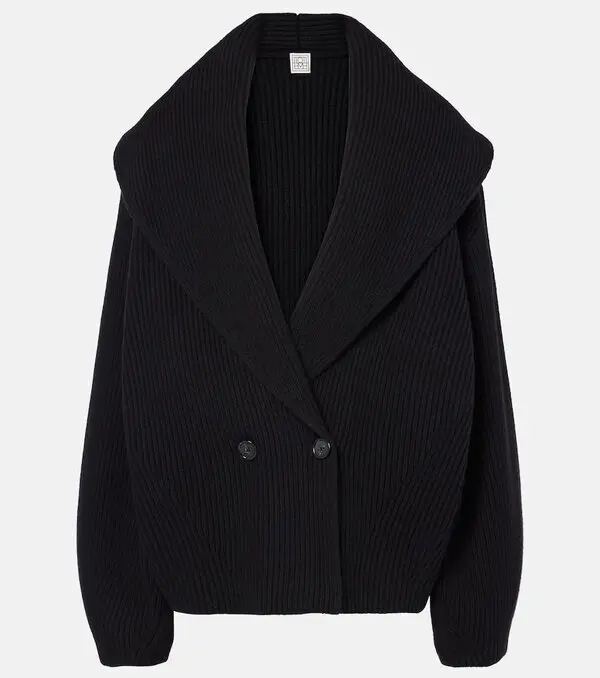 TOTEME Wool-blend Buttoned Cardigan - Black