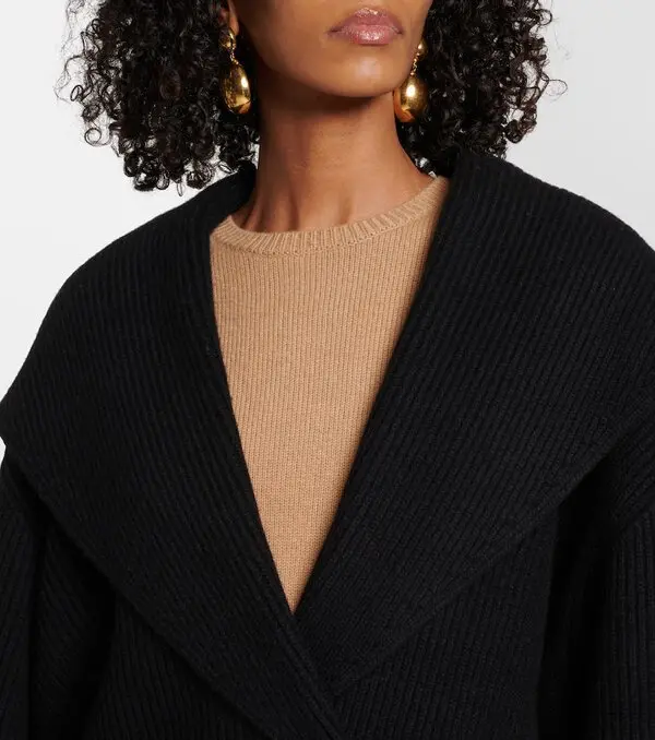 TOTEME Wool-blend Buttoned Cardigan - Black