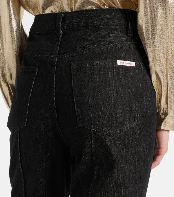 SELF-PORTRAIT High-rise Flared Jeans