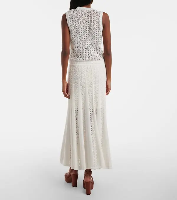 Zimmermann Wylie Crop Crochet Tank Top