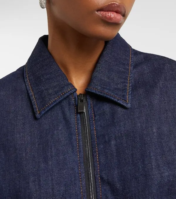 Magda Butrym Oversized Denim Bomber Jacket
