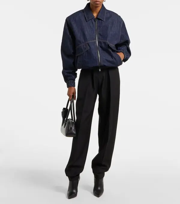 Magda Butrym Oversized Denim Bomber Jacket
