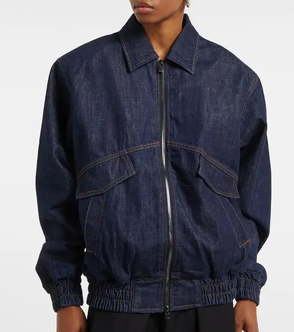 Magda Butrym Oversized Denim Bomber Jacket