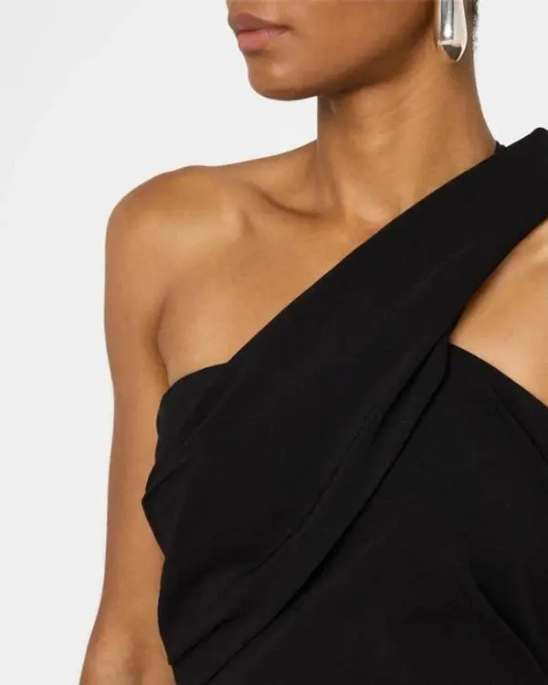 Co Twisted Knot One-shoulder Maxi Dress - Black