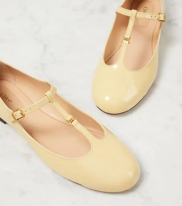 Chloé Marcie Patent Leather Mary Jane Flats