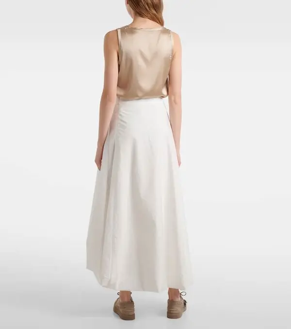 Brunello Cucinelli Cotton-blend Maxi Skirt