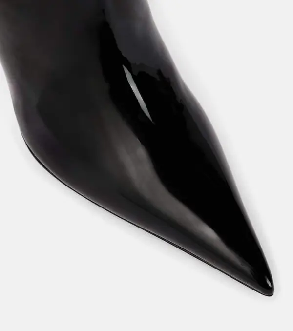 Amina Muaddi Barbara 90 Patent Leather Knee-high Boots