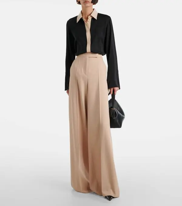 Max Mara Ninfa Wide-leg Wool Trousers