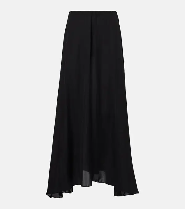 Wardrobe.NYC Flared Maxi Silk Skirt