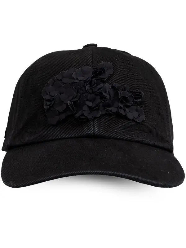 Lacoste X Lemarié Floral-appliqué Cap - Black