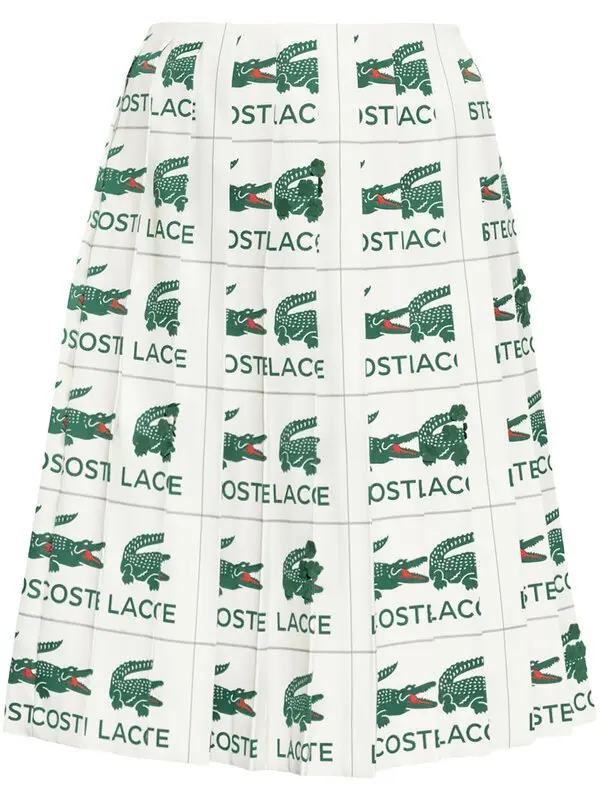 Lacoste Embroidered Pleated Skirt