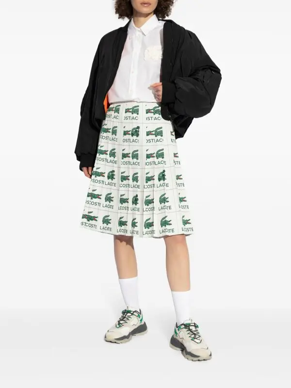 Lacoste Embroidered Pleated Skirt