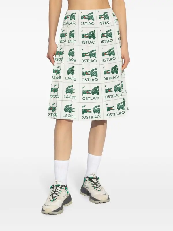 Lacoste Embroidered Pleated Skirt