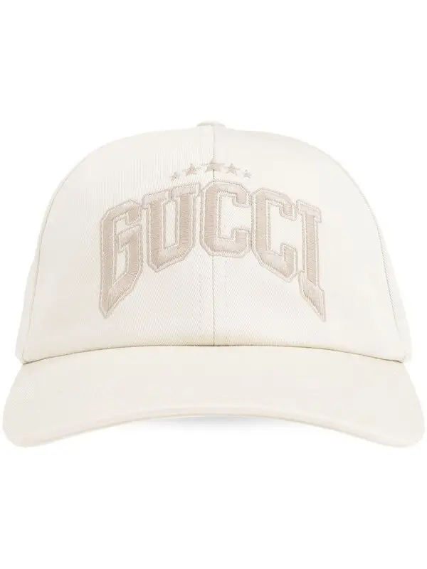 Gucci Logo-embroidered Cap - Neutrals