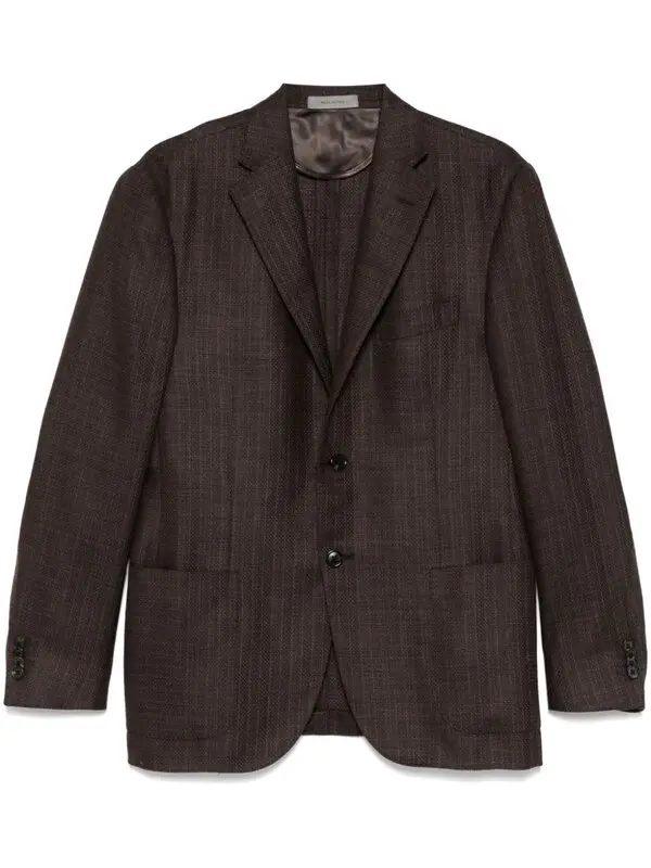 Corneliani Single-breasted Blazer - Brown