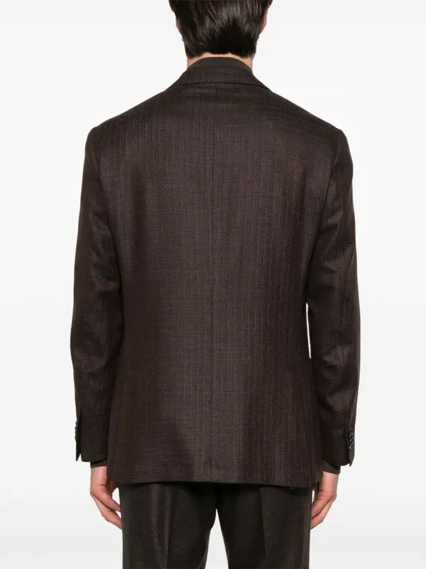 Corneliani Single-breasted Blazer - Brown