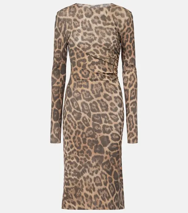 Stella McCartney Leopard-print Midi Dress