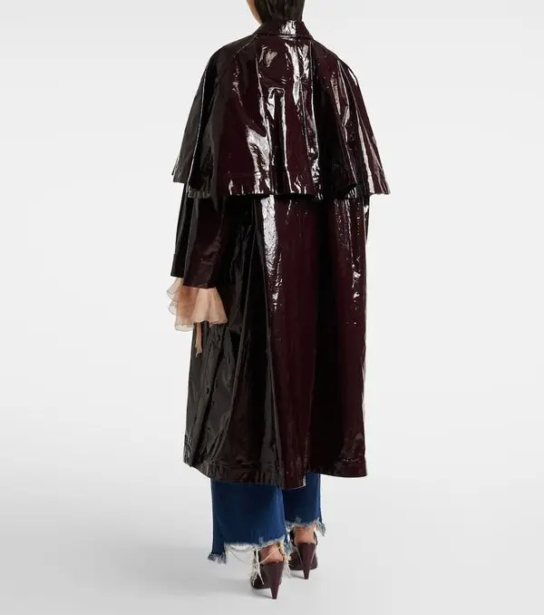 Chloé Caped Coated Cotton Coat