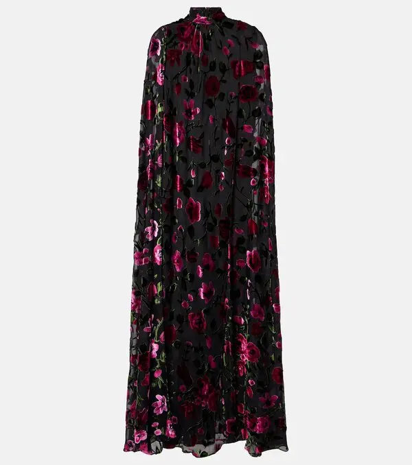 RODARTE Devoré Velvet Gown - Black