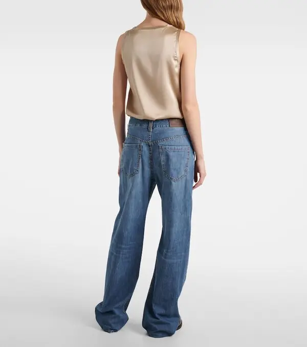 Brunello Cucinelli Mid-rise Straight Leg Jeans - Blue