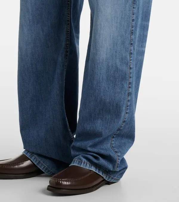 Brunello Cucinelli Mid-rise Straight Leg Jeans - Blue