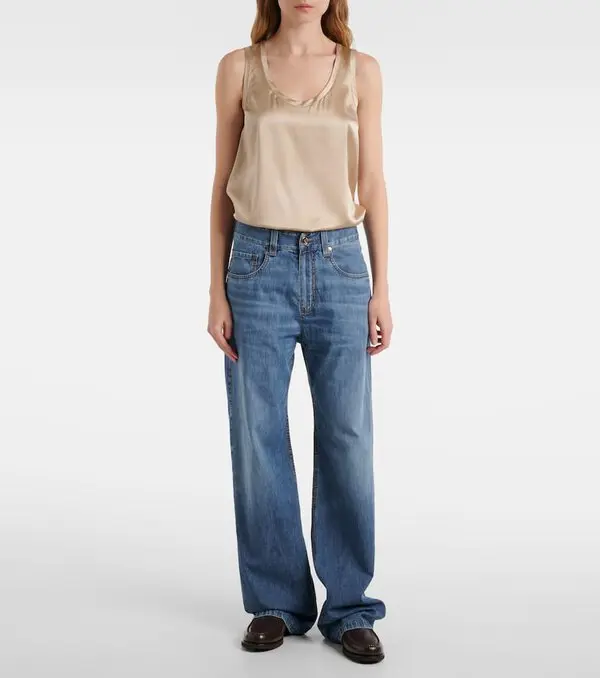 Brunello Cucinelli Mid-rise Straight Leg Jeans - Blue