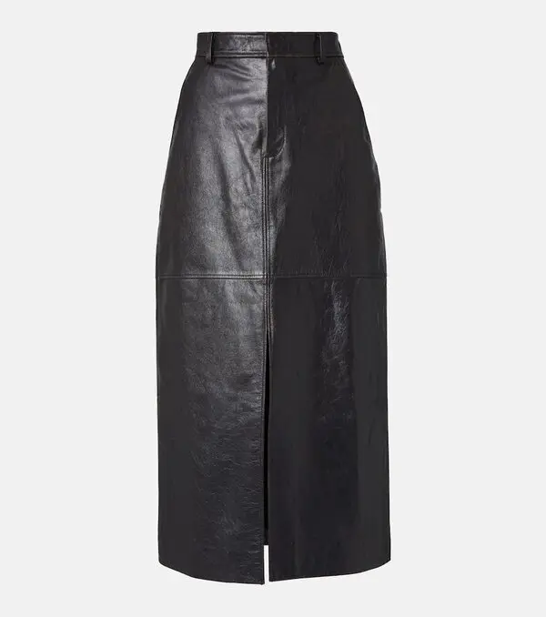 SELF-PORTRAIT Leather Pencil Skirt