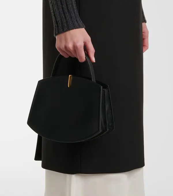 Savette Florence Leather Tote Bag - Black