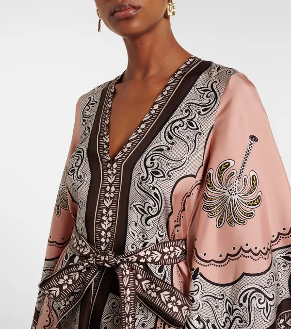 La DoubleJ Magnifico Printed Silk Twill Minidress - Multicoloured