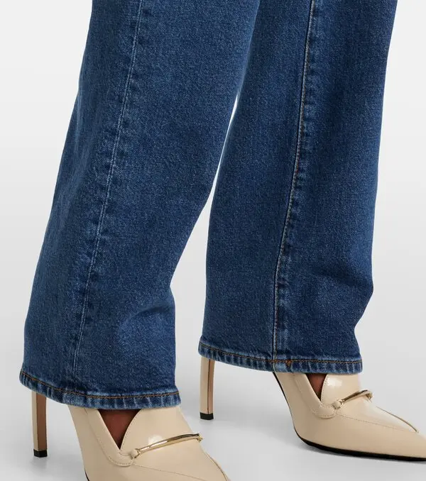 FRAME The Ruler High-rise Straight Jeans - Blue