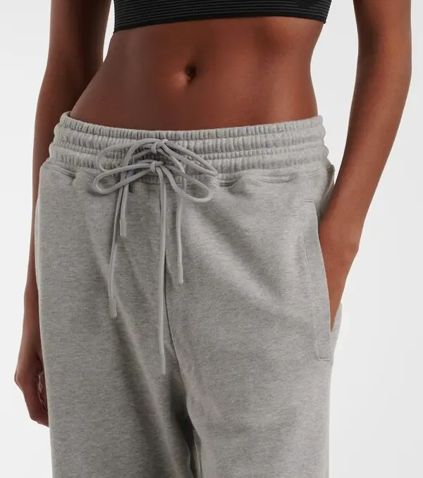 Adidas By Stella McCartney Cotton Wide-leg Sweatpants - Grey