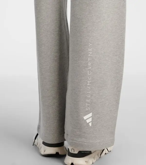 Adidas By Stella McCartney Cotton Wide-leg Sweatpants - Grey