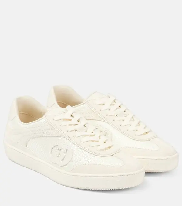 Gucci G74 Suede-trimmed Sneakers